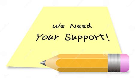 We need your Support stock vector. Illustration of vector - 42730895