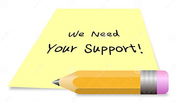 We need your Support stock vector. Illustration of vector - 42730895
