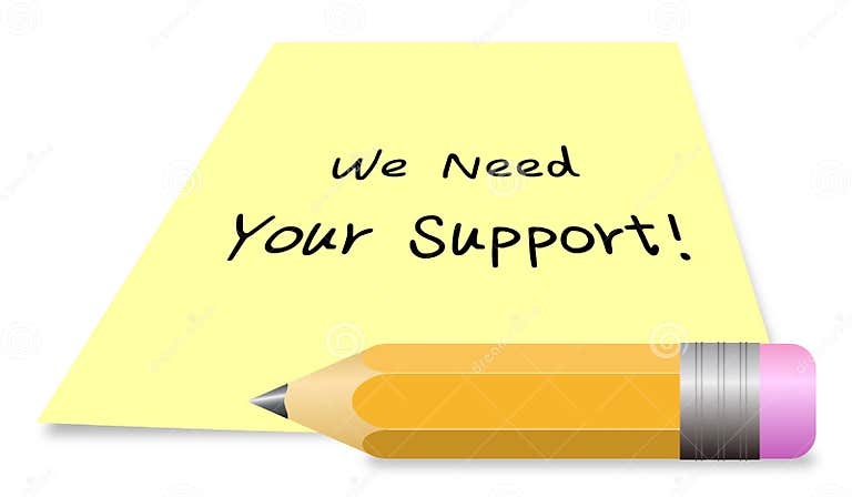 We need your Support stock vector. Illustration of vector - 42730895