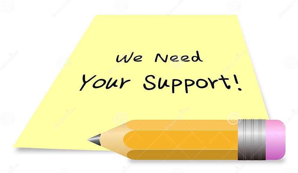 We need your Support stock vector. Illustration of vector - 42730895