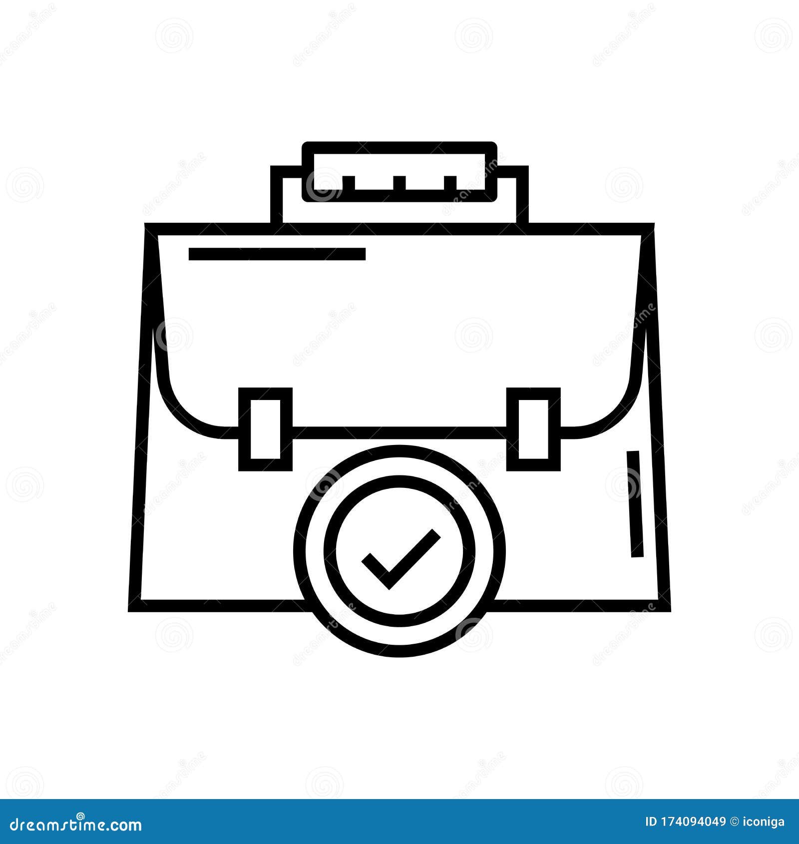 Needful Suitcase Line Icon, Concept Sign, Outline Vector Illustration ... Needful Suitcase Line Icon, Concept Sign, Outline Vector Illustration ...