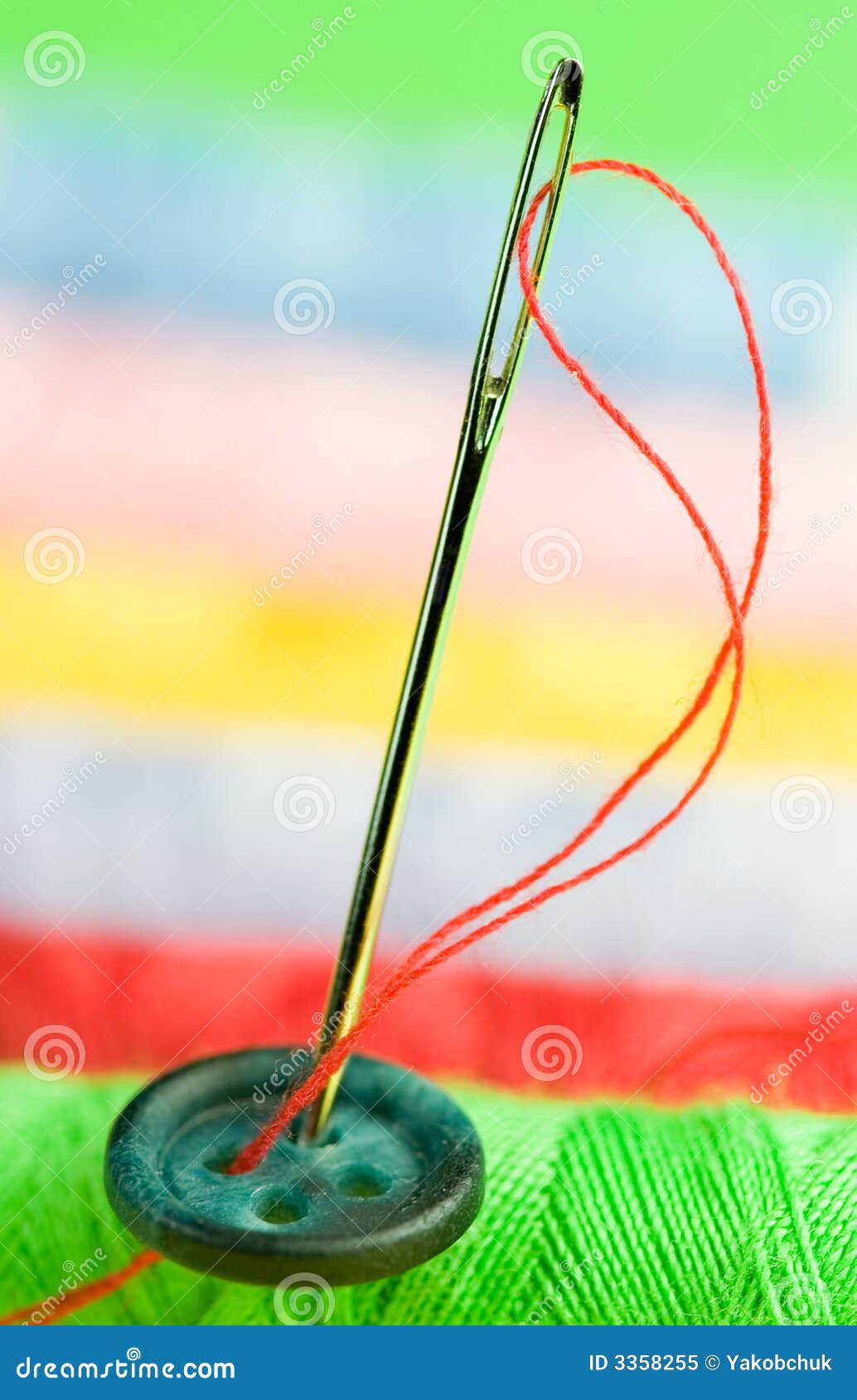 Needle stock image. Image of needlework, embroidery, close - 3358255