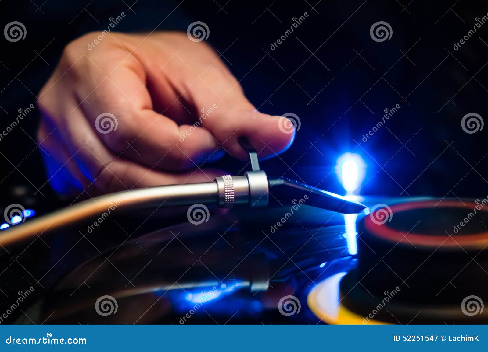 Needle Being Put on a Record Stock Image - Image of needle, record ...