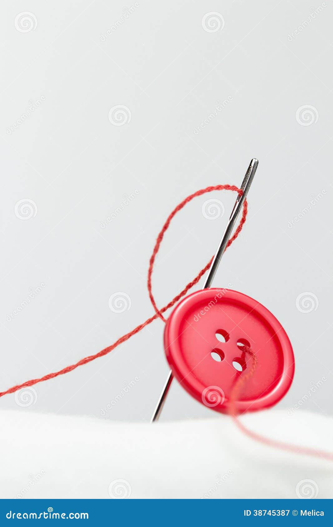 Needle and Button stock image. Image of holes, clothing - 38745387