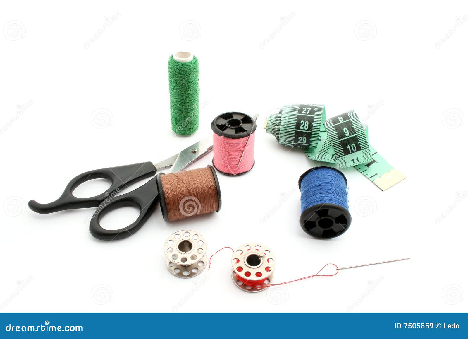 Needle and cotton stock image. Image of spool, clipper - 7505859