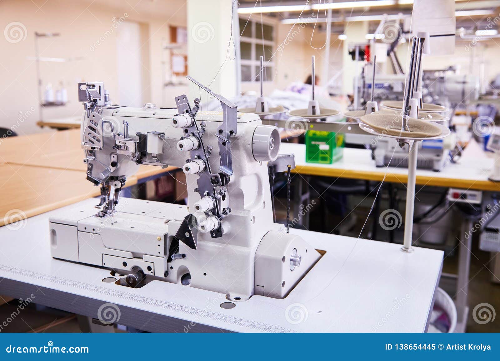 3 Needle Coverstitch Industrial Machine with Cover and Motor Stock ...