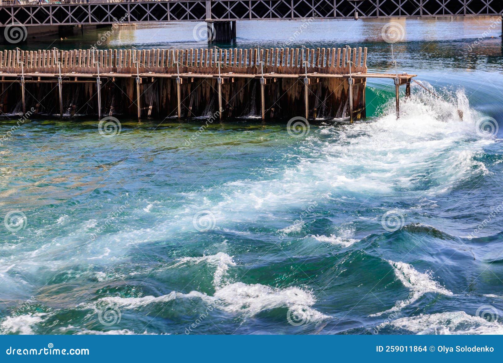 Needle Dam in the Reuss River in Lucerne, Switzerland Stock Photo ...