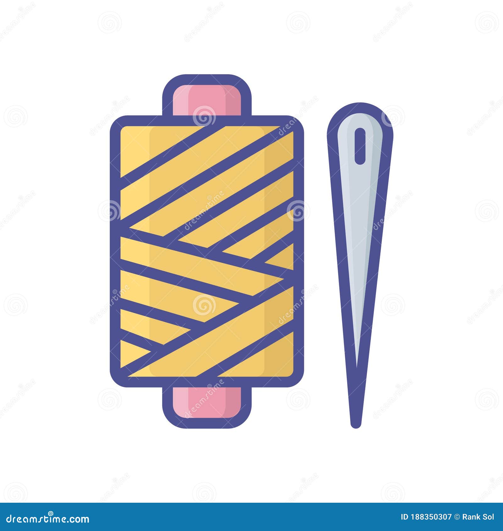 Needle Fill Inside Vector Icon Which Can Easily Modify or Edit Stock ...