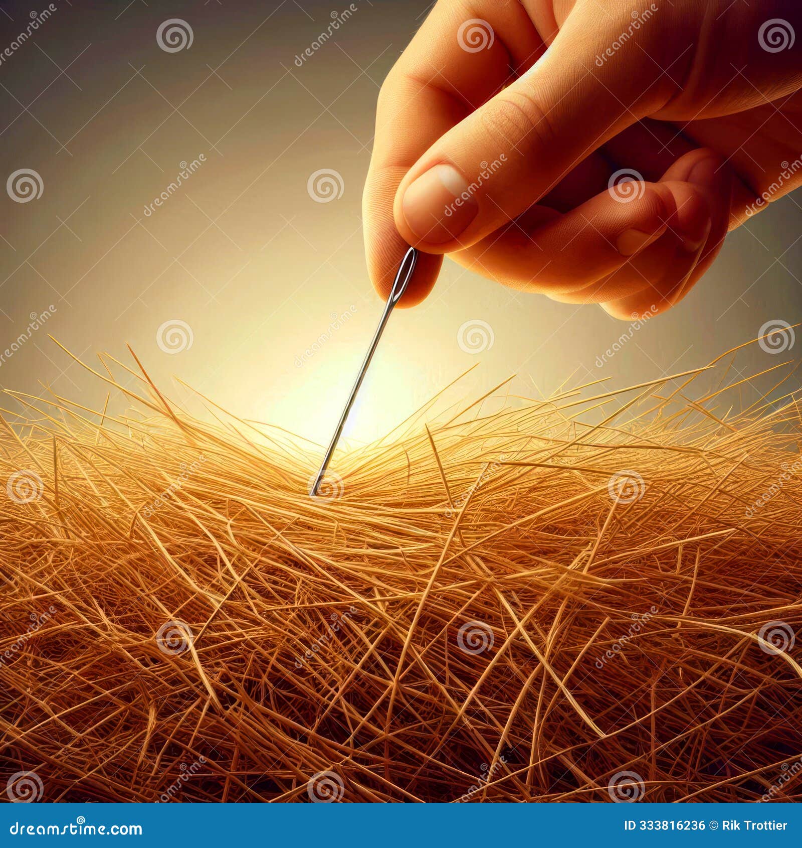 Needle in a Haystack. Close Up of a Needle in Haystack Stock ...
