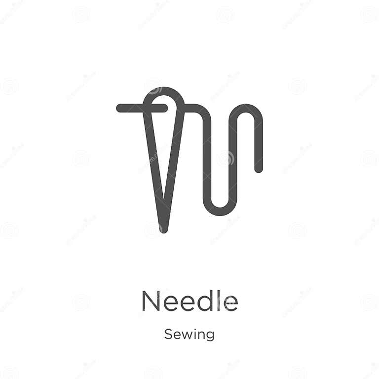 Needle Icon Vector from Sewing Collection. Thin Line Needle Outline ...