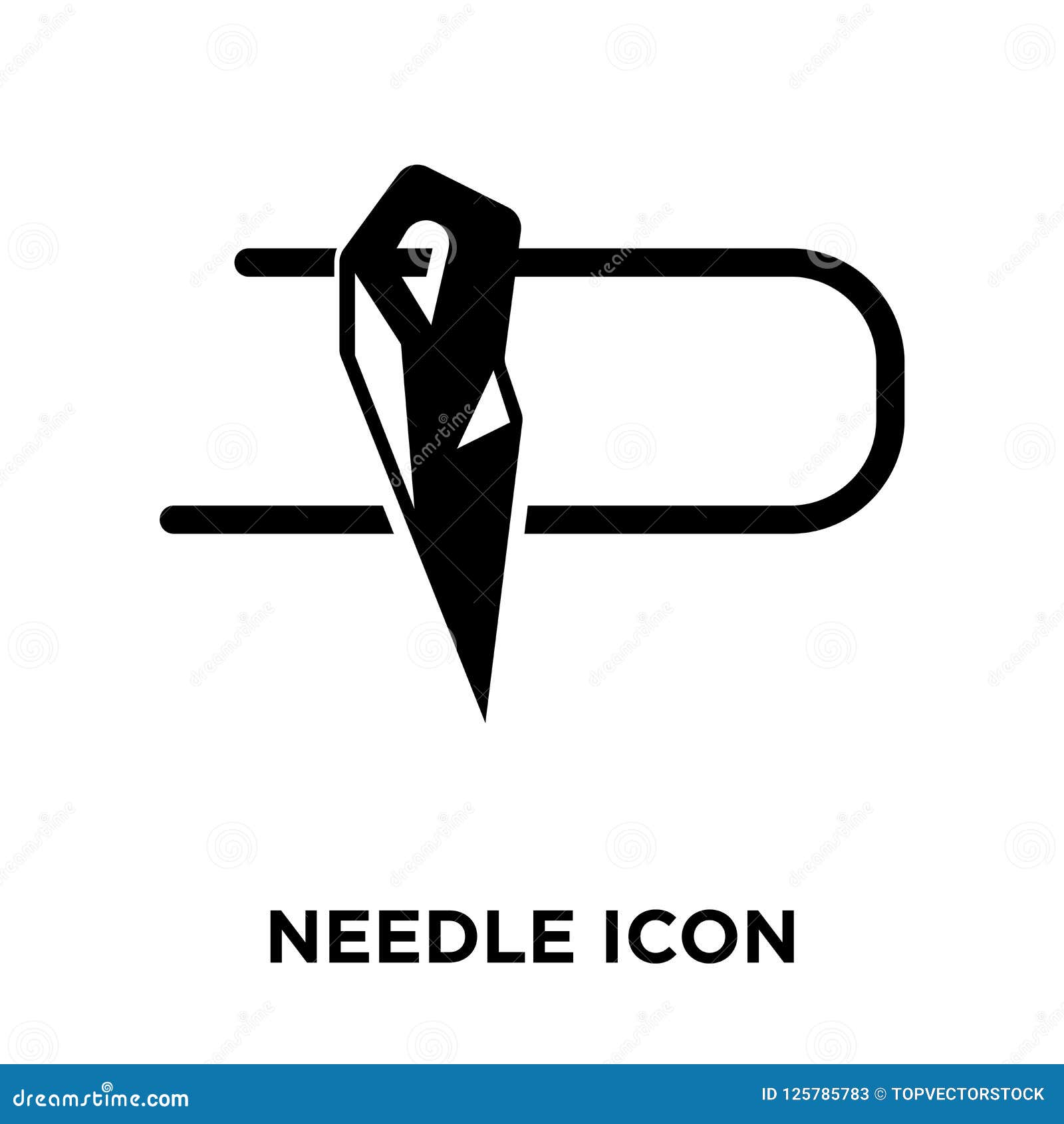 Needle Icon Vector Isolated on White Background, Logo Concept of Stock ...