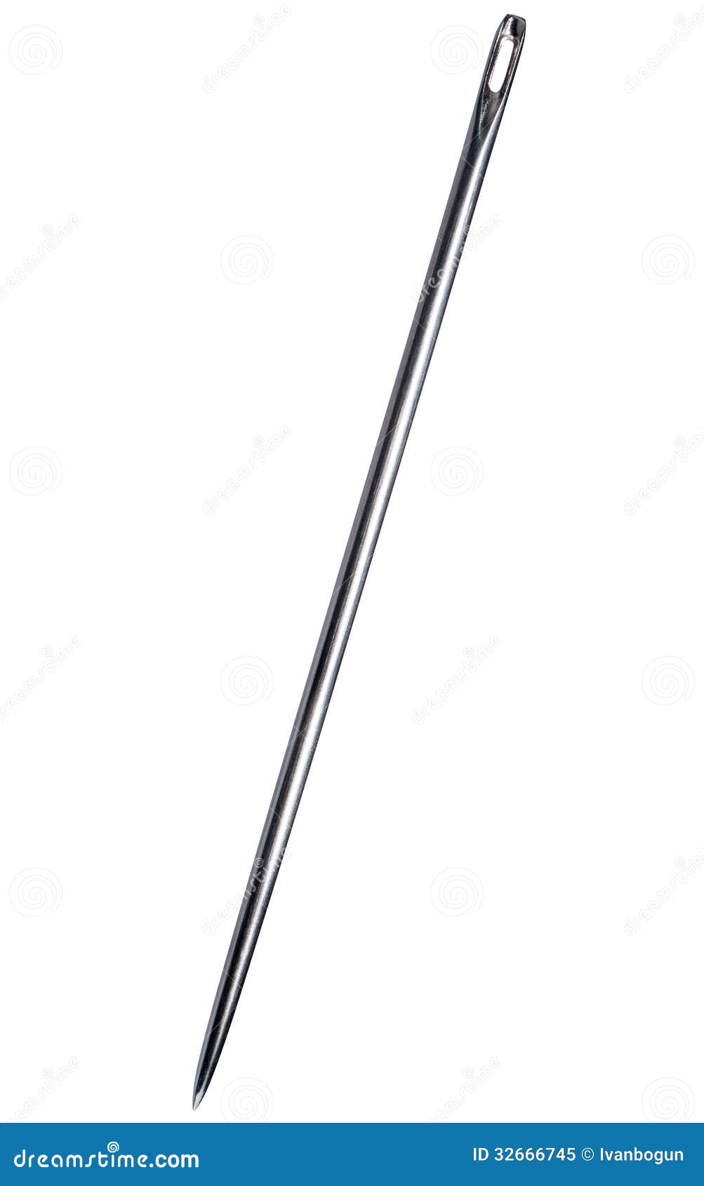 Needle Isolated. Clipping Path Stock Image - Image of sharp, needle ...