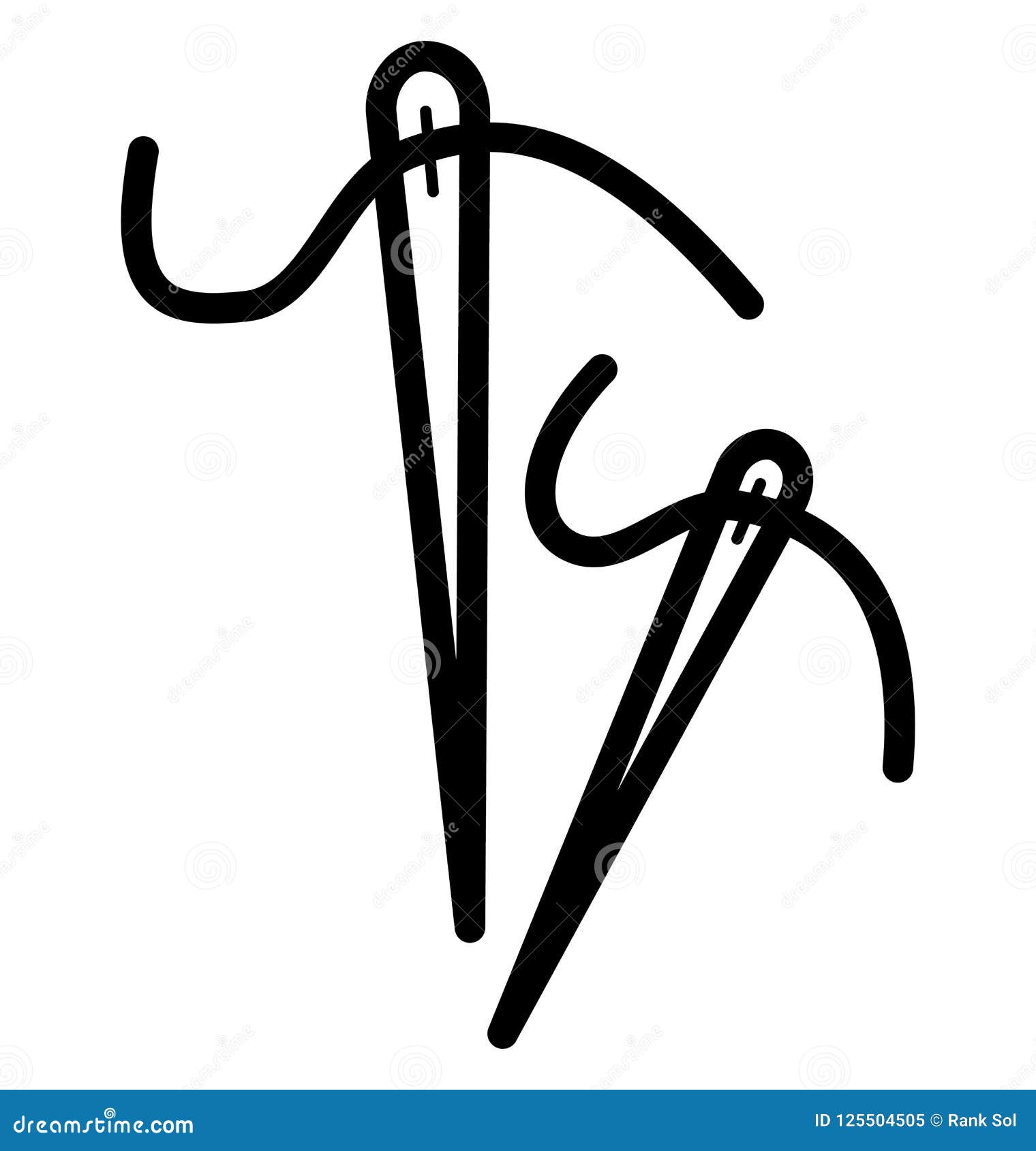 Needle Isolated Vector Icon for Sewing and Tailoring Stock Vector ...