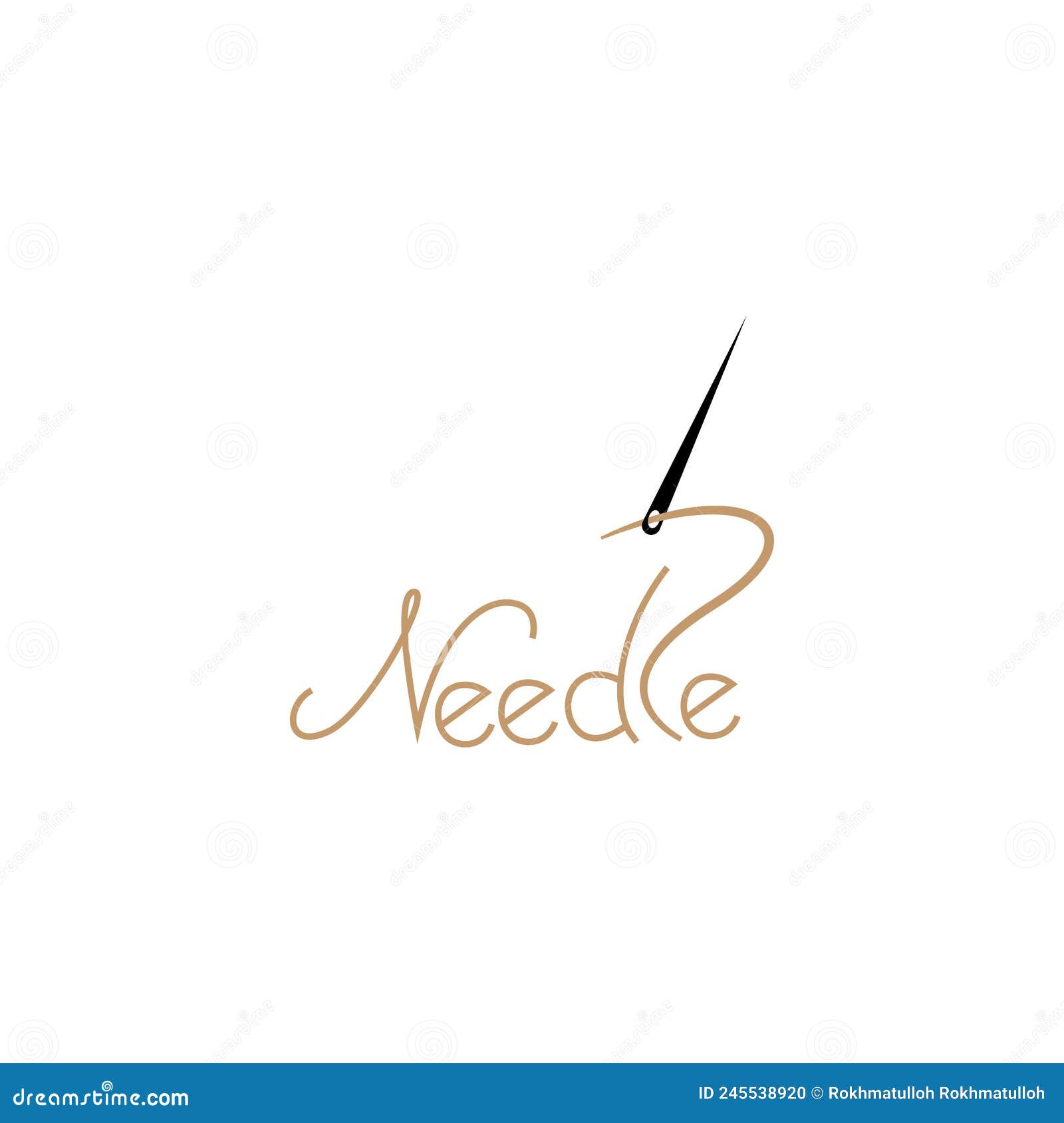 Needle Logo Design Illustration Craft Company Stock Vector ...