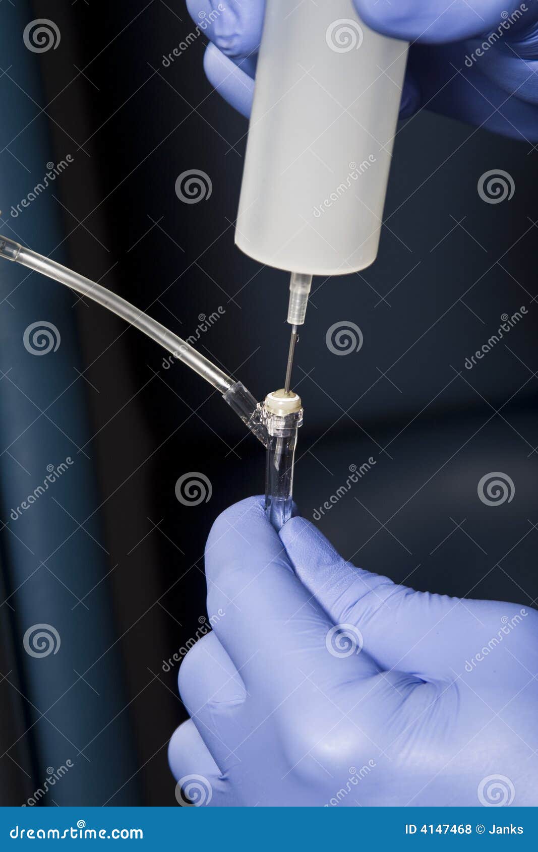 Needle in medication port stock photo. Image of test, safety - 4147468