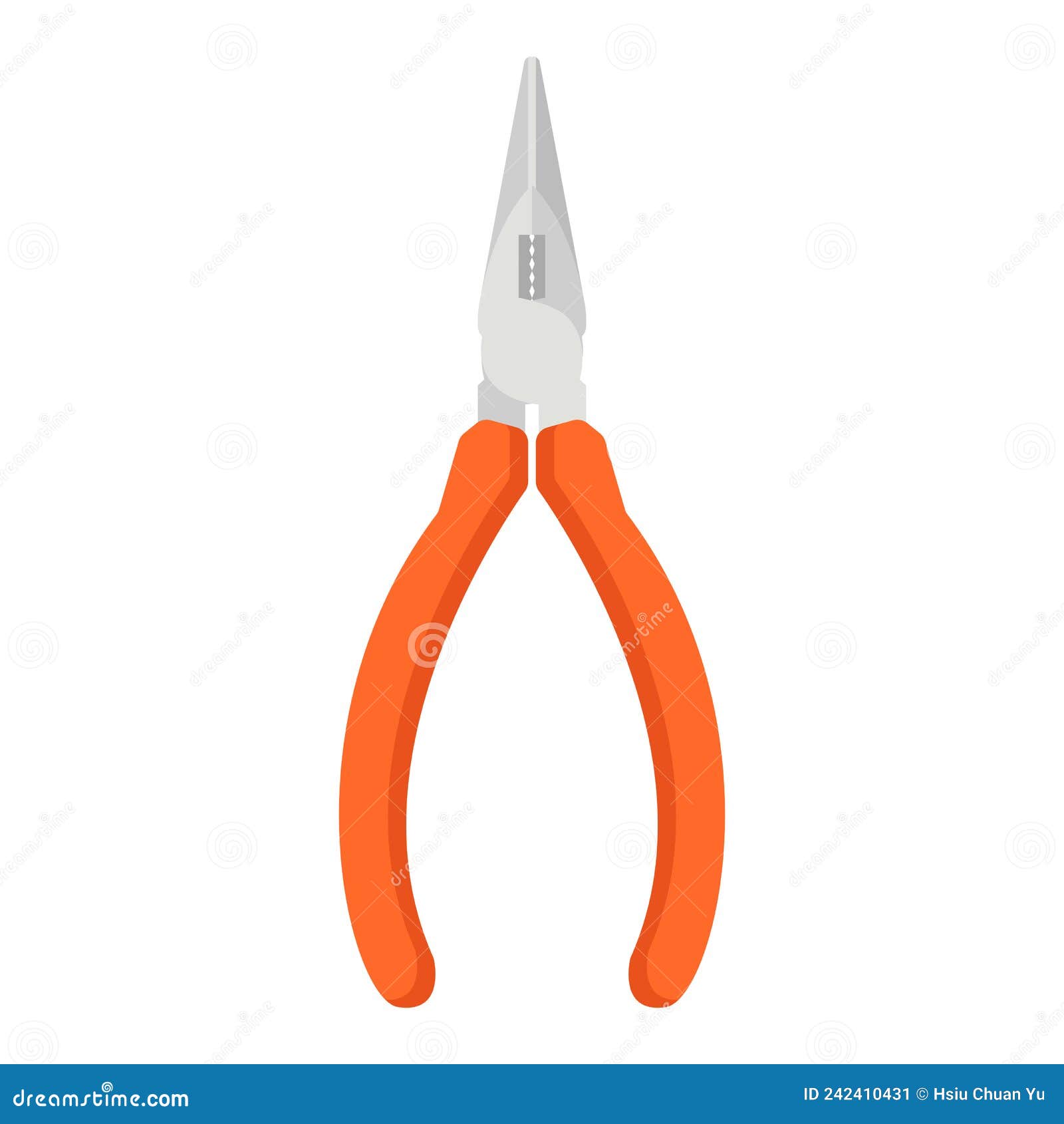 Needle Nose Pliers Cartoon Vector Illustration Isolated Object Stock ...
