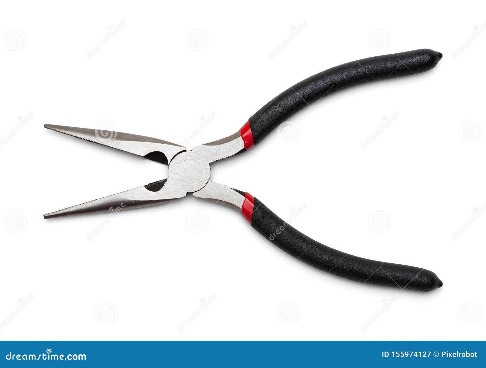 Needle Nose Pliers Open stock image. Image of metal - 155974127