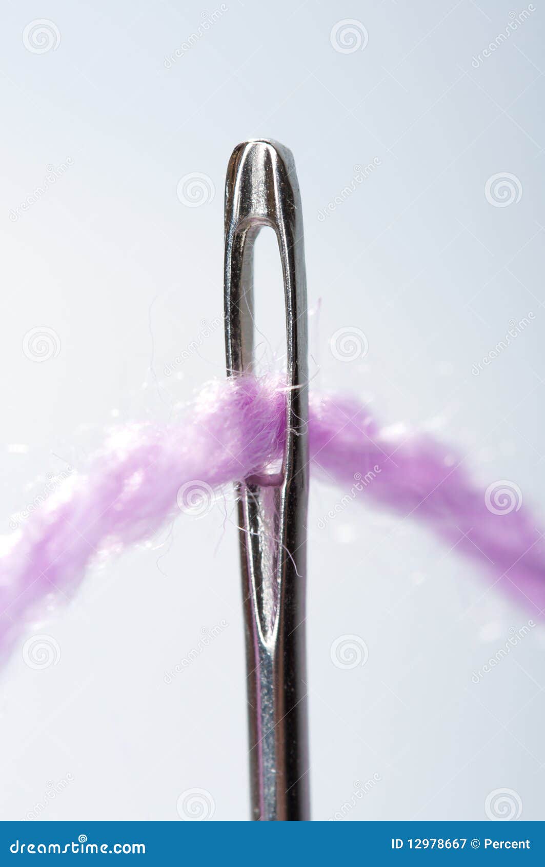 Needle with pink thread stock image. Image of proverb - 12978667