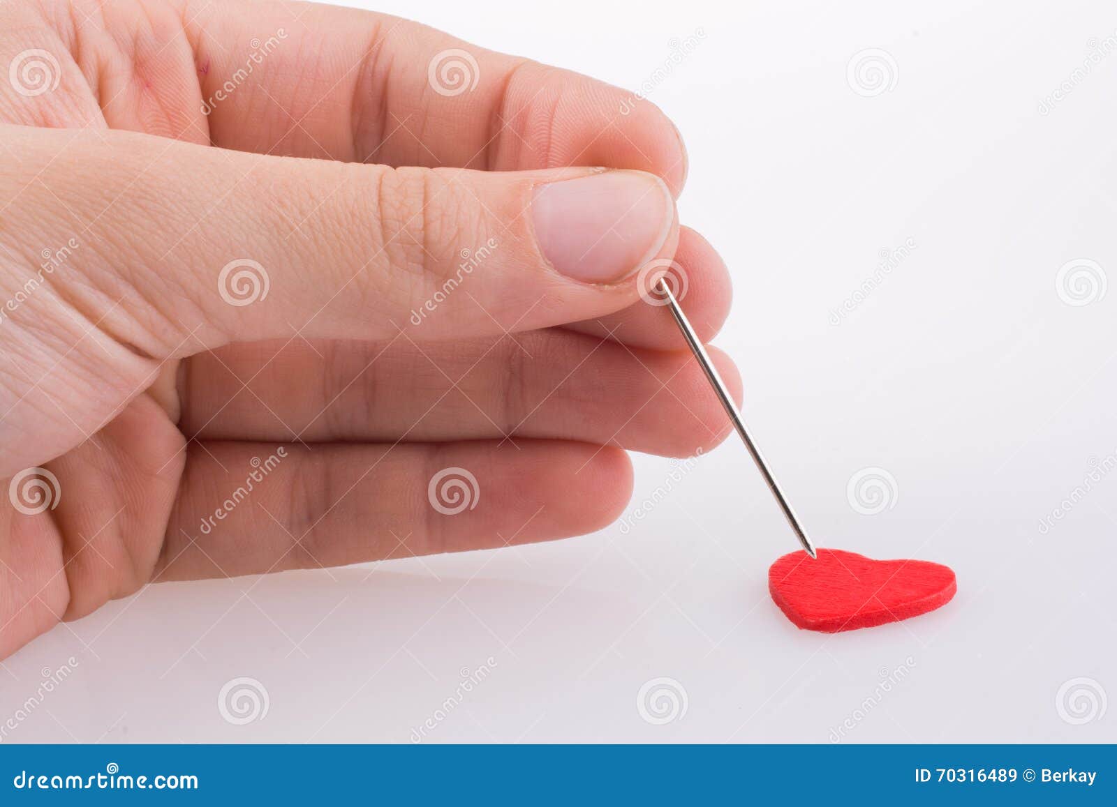 Needle pointing heart stock image. Image of instrument - 70316489