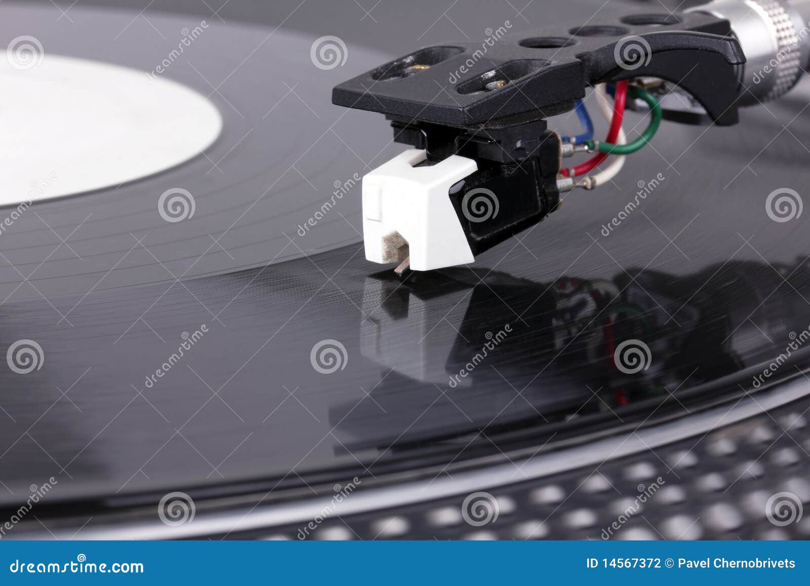 Needle on record stock photo. Image of electronics, audio - 14567372