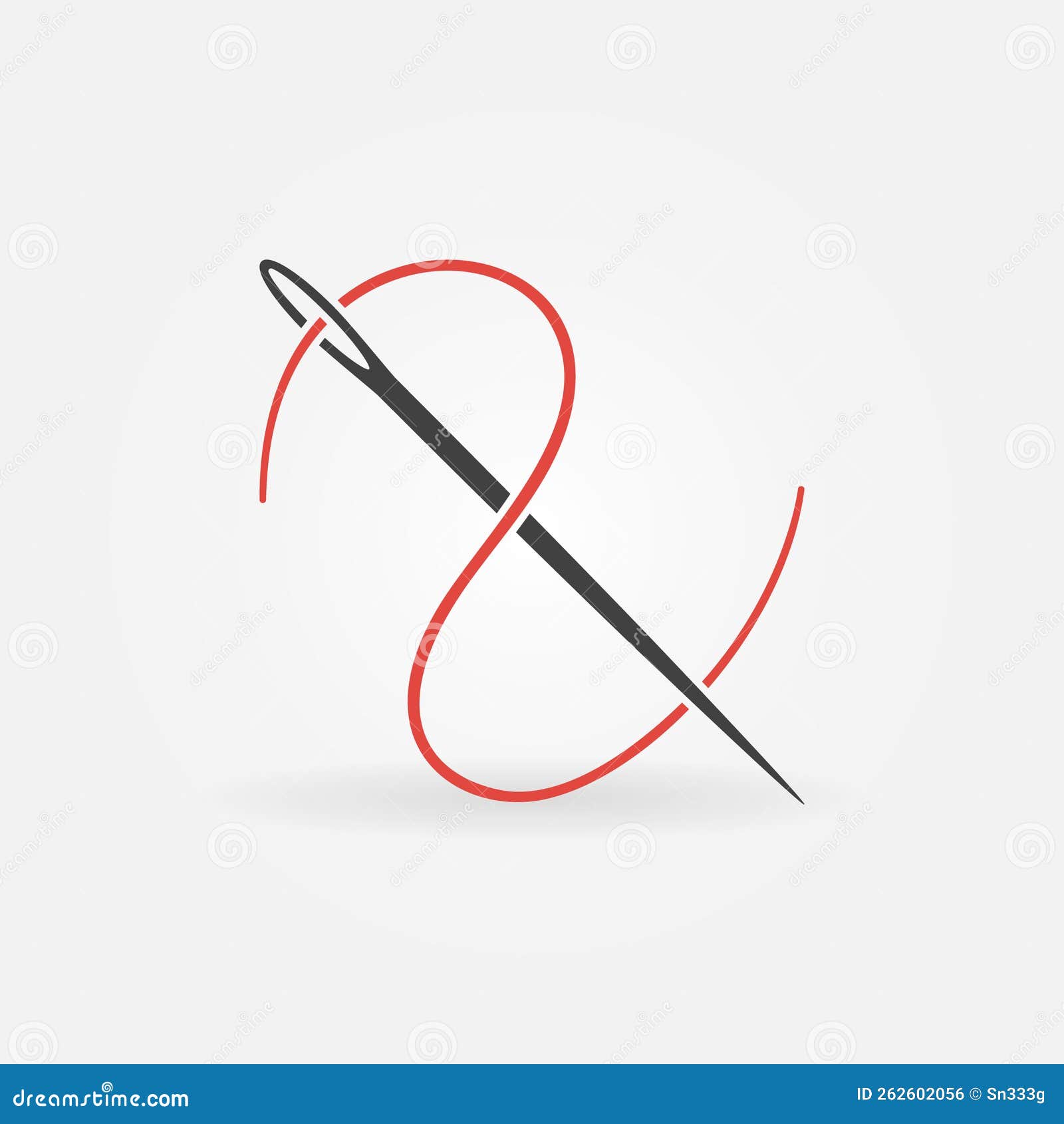 Needle with Red Thread Icon - Needlework Concept Creative Symbol Stock ...