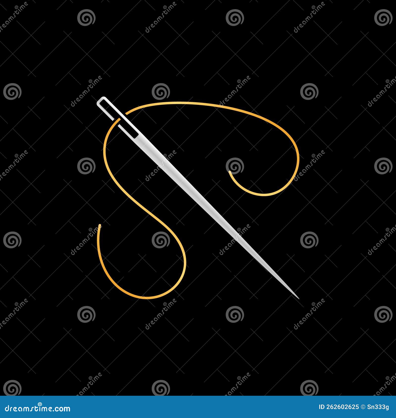 Needle for Sewing Vector Minimal Tailoring Concept Colored Icon Stock ...