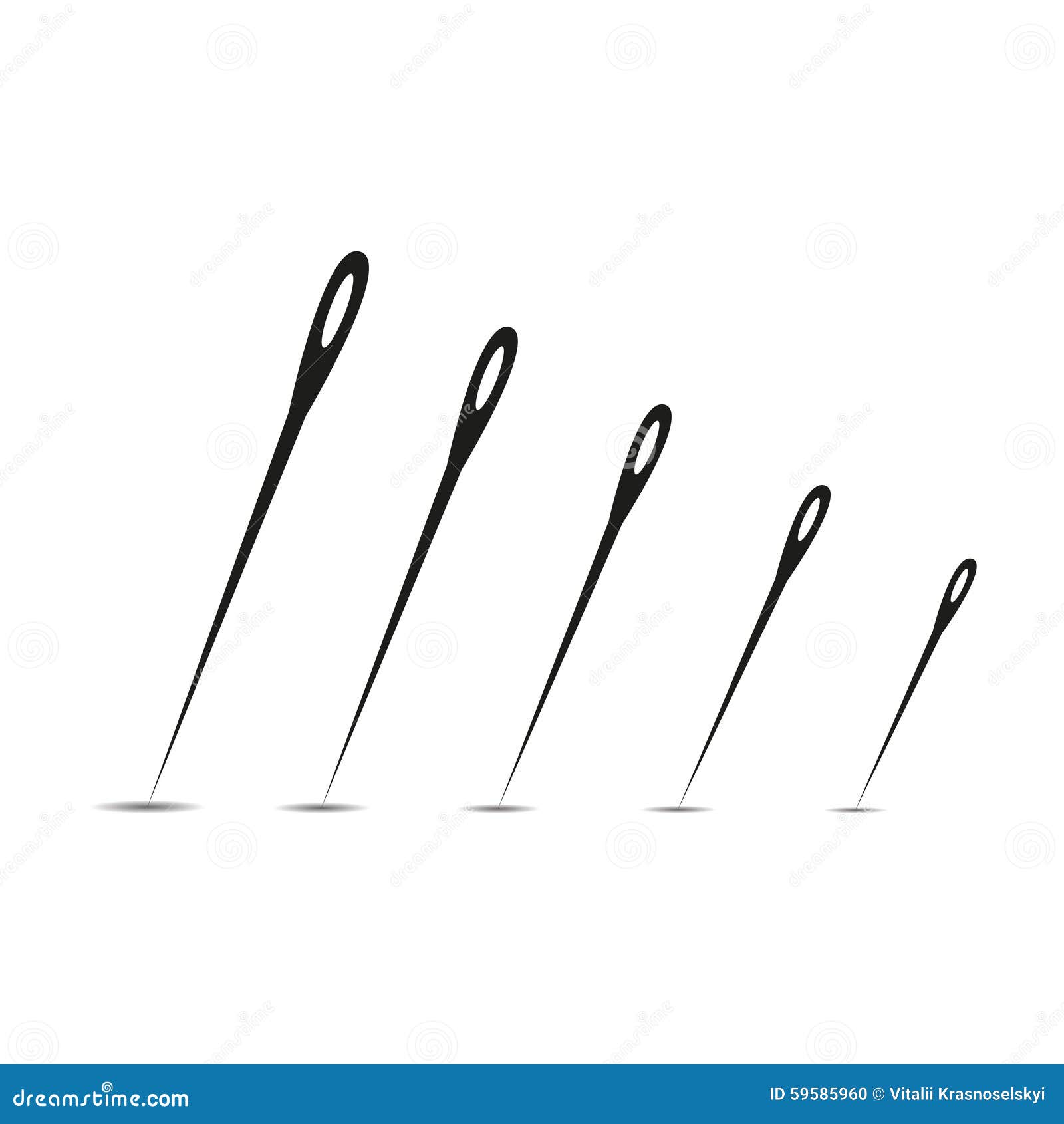 Needle with the Shadow of a Large To Small Stock Vector - Illustration ...