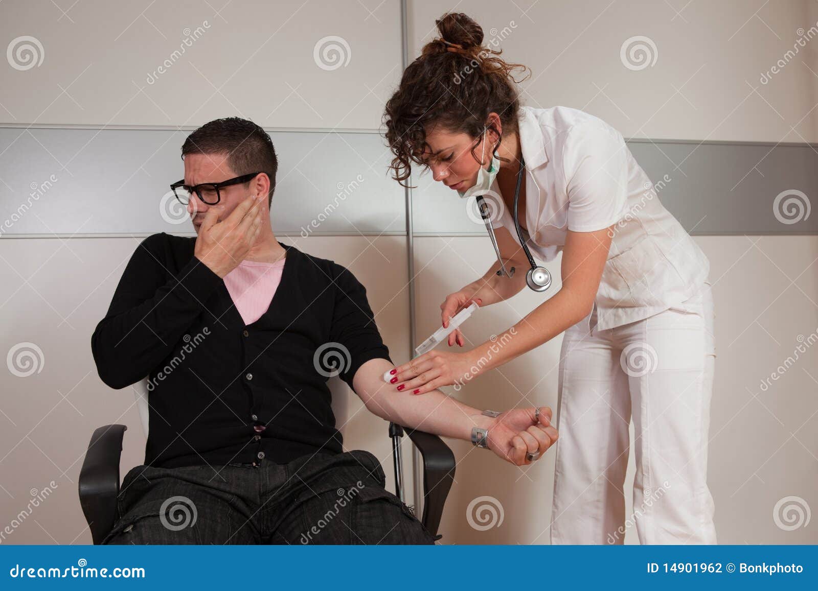 Needle shot stock photo. Image of help, mask, hospital - 14901962