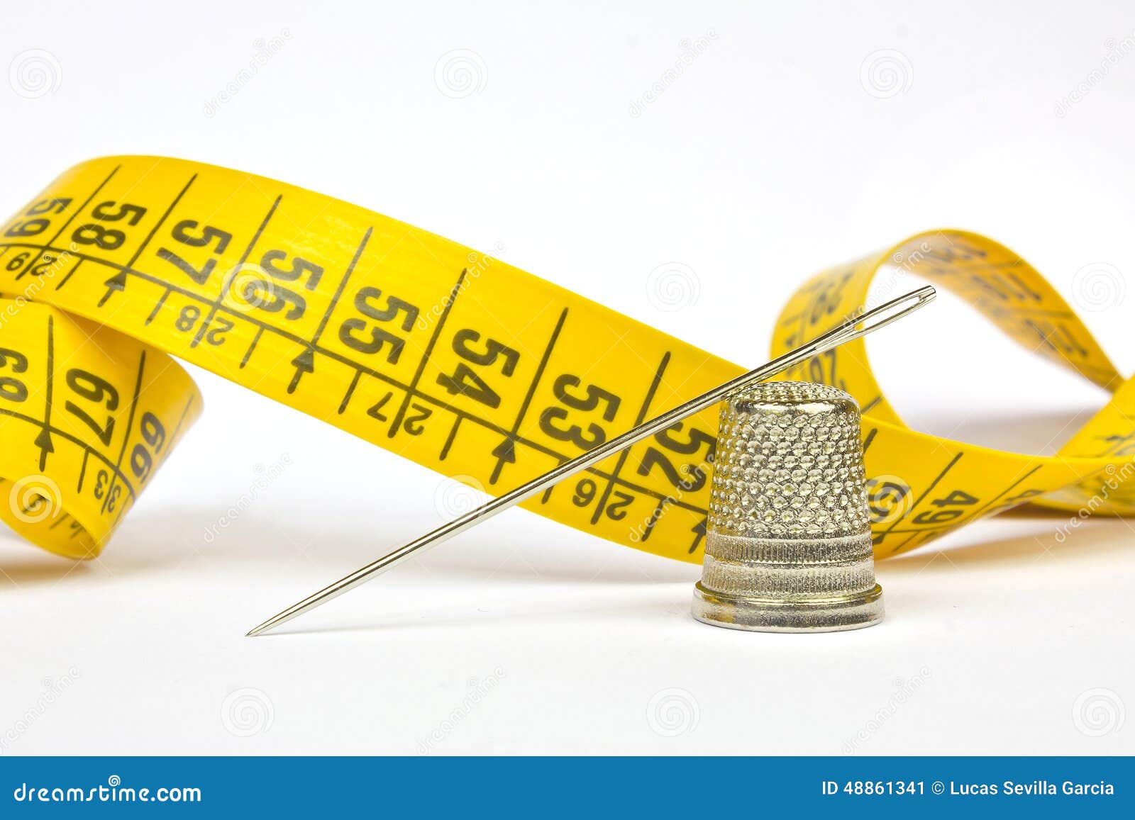 Needle and thimble stock image. Image of clothing, object - 48861341