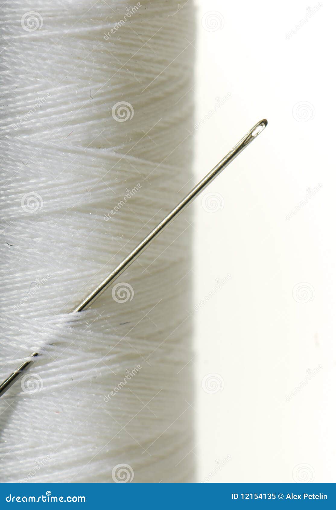 Needle and thread stock image. Image of horizontal, needle - 12154135