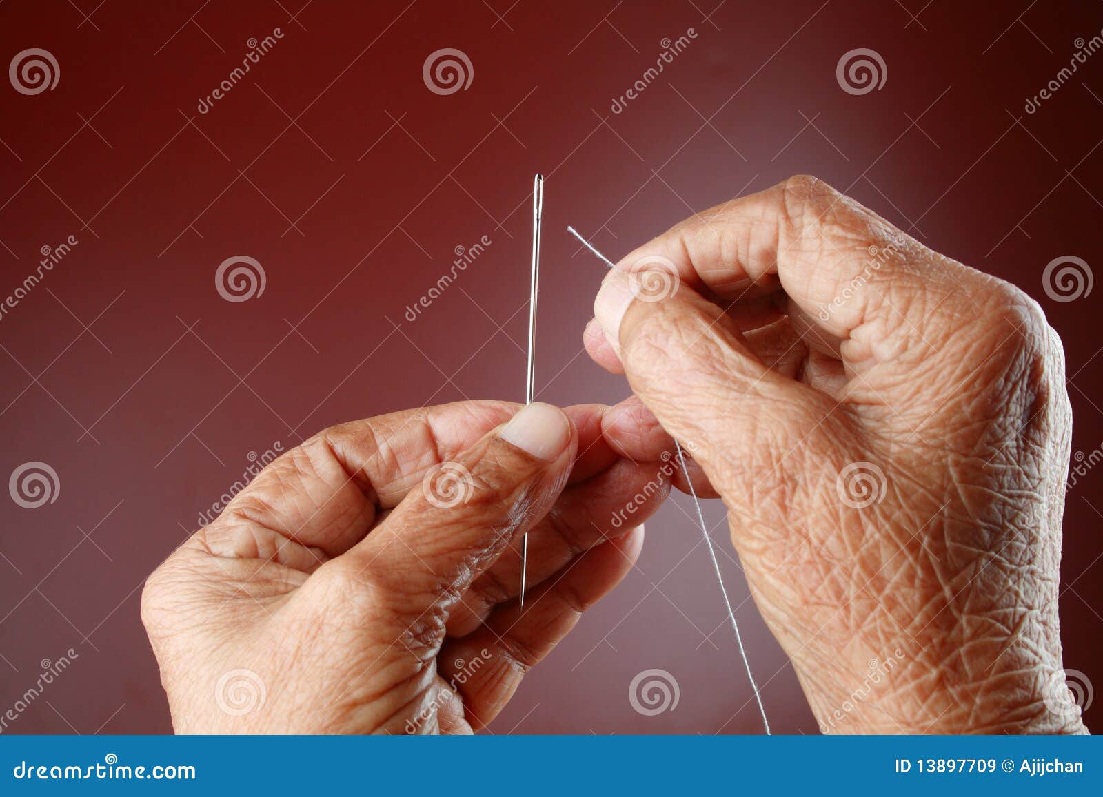 Needle and thread stock image. Image of lifestyle, geriatric - 13897709