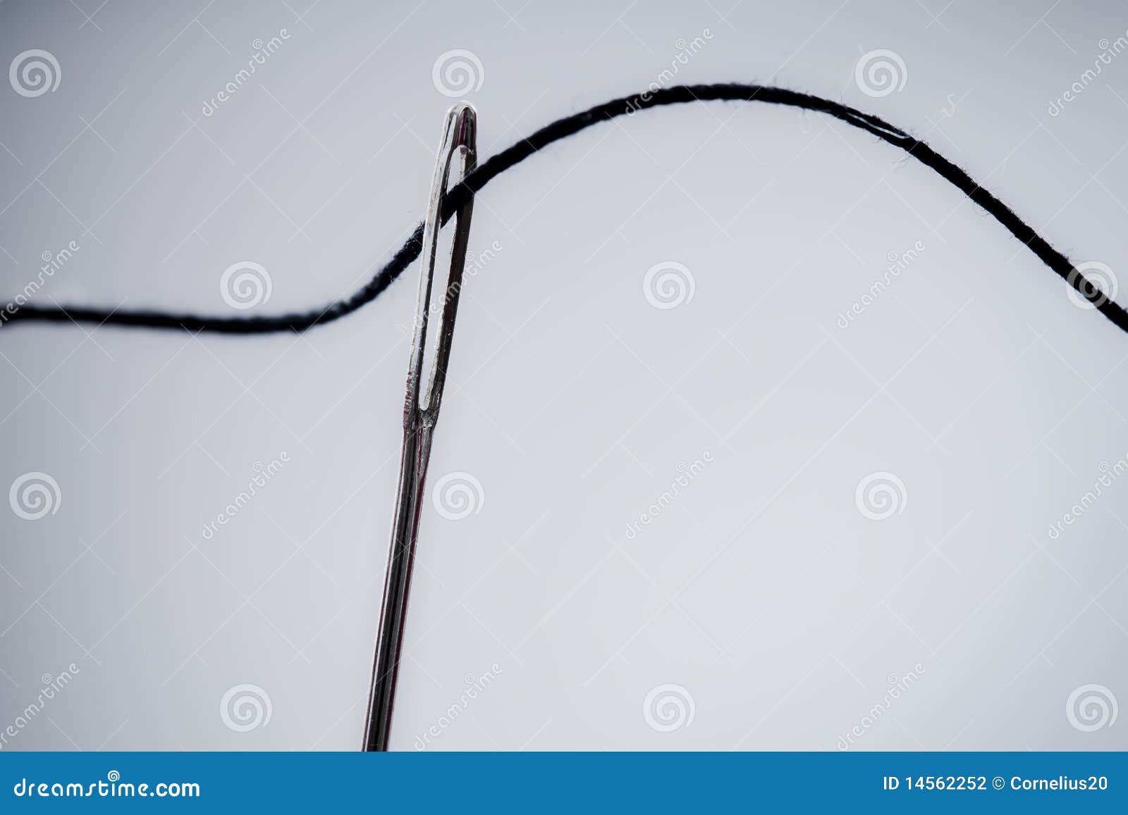 Needle and thread stock photo. Image of macro, pass, close - 14562252