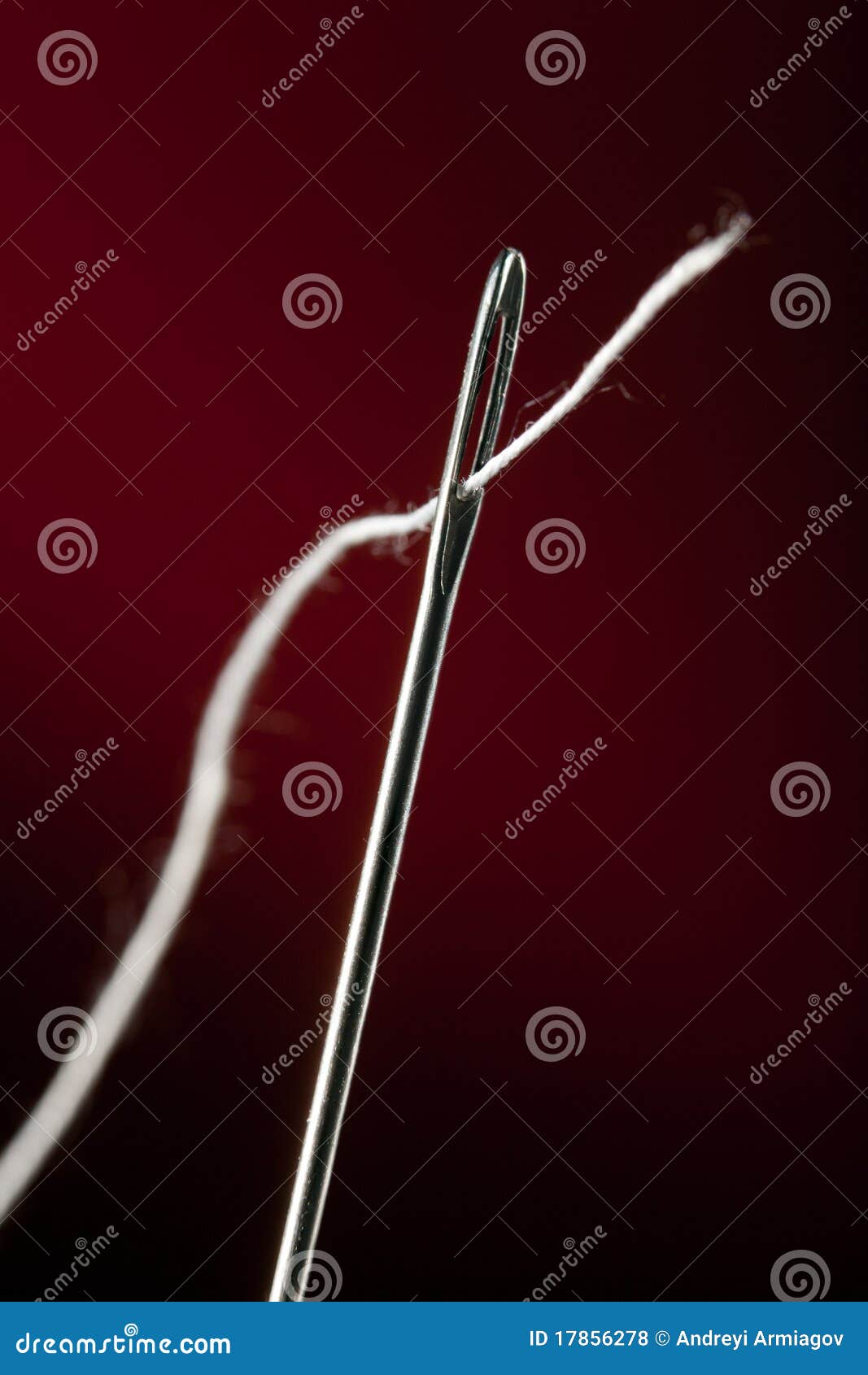 Needle with thread stock photo. Image of hole, domestic - 17856278