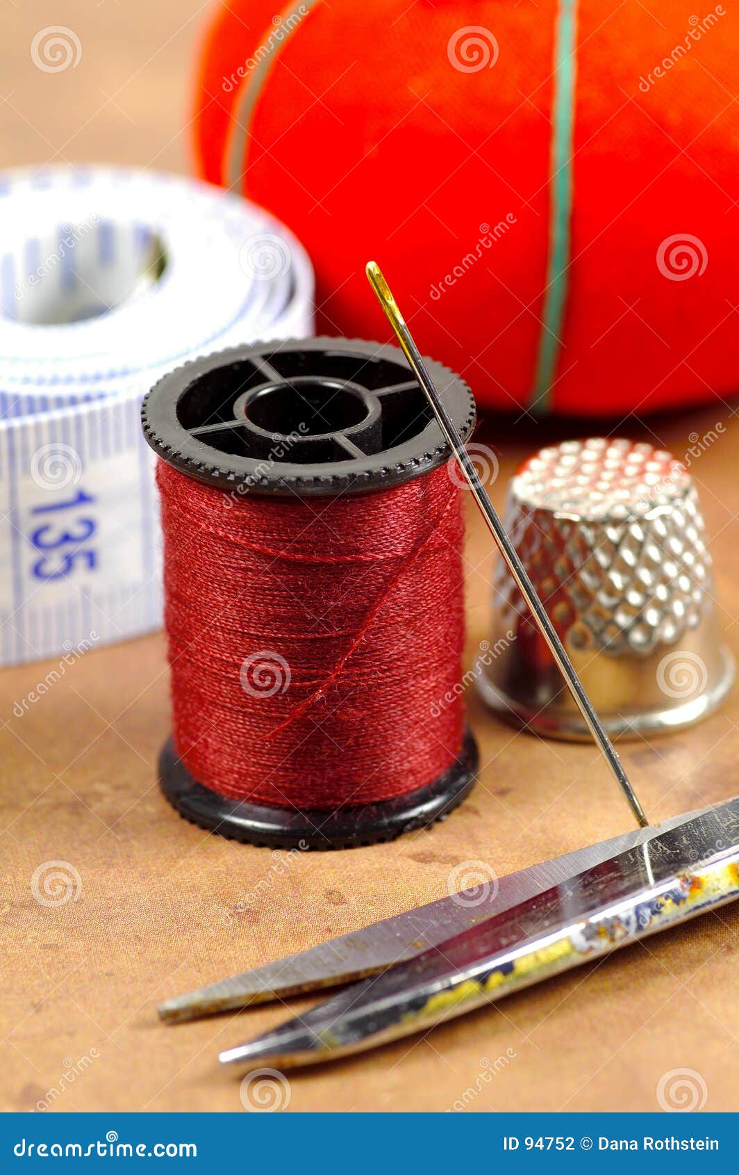 Needle and Thread 2 stock photo. Image of stitch, spool - 94752