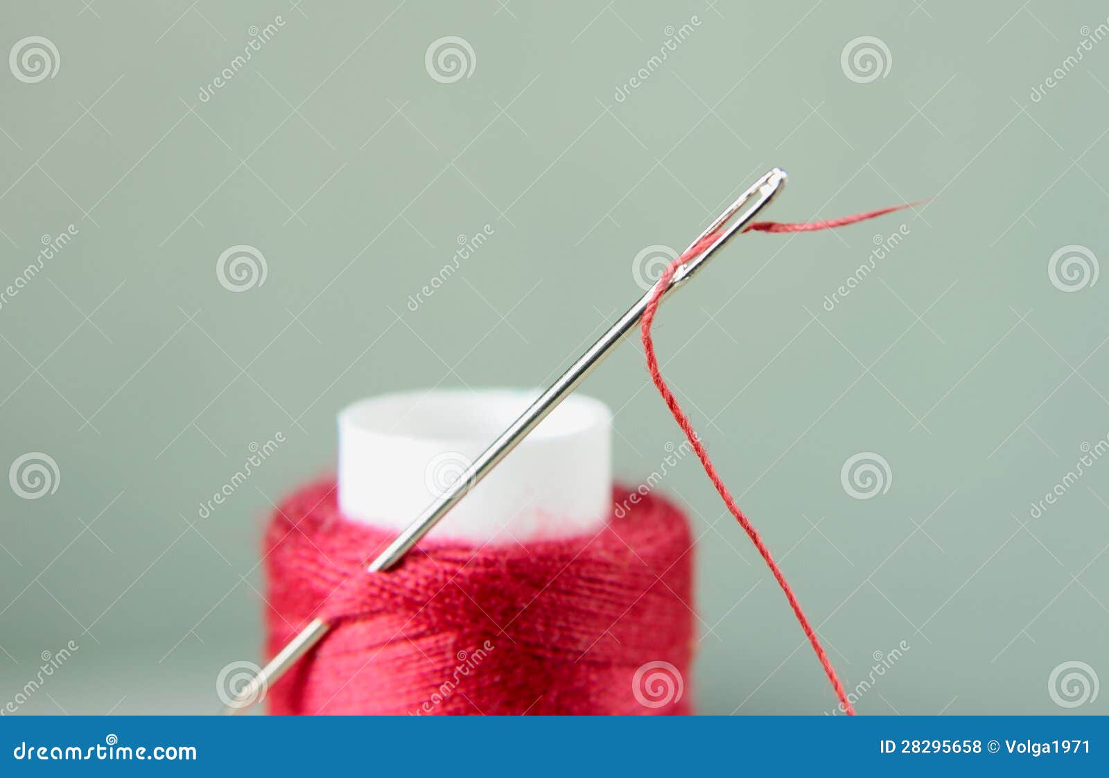 Needle and thread stock photo. Image of reel, steel, thin - 28295658