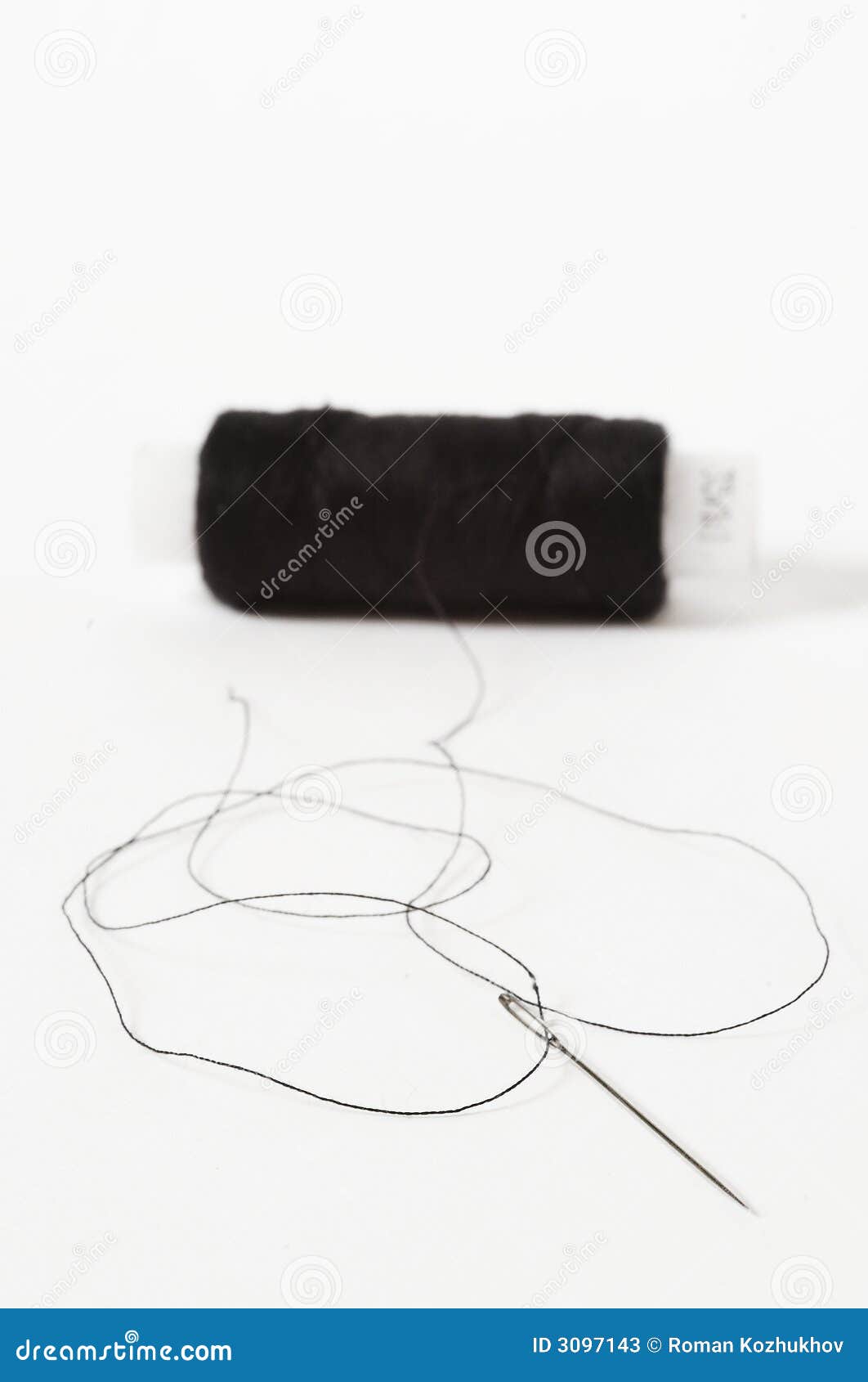 Needle with thread stock image. Image of knitting, isolated - 3097143