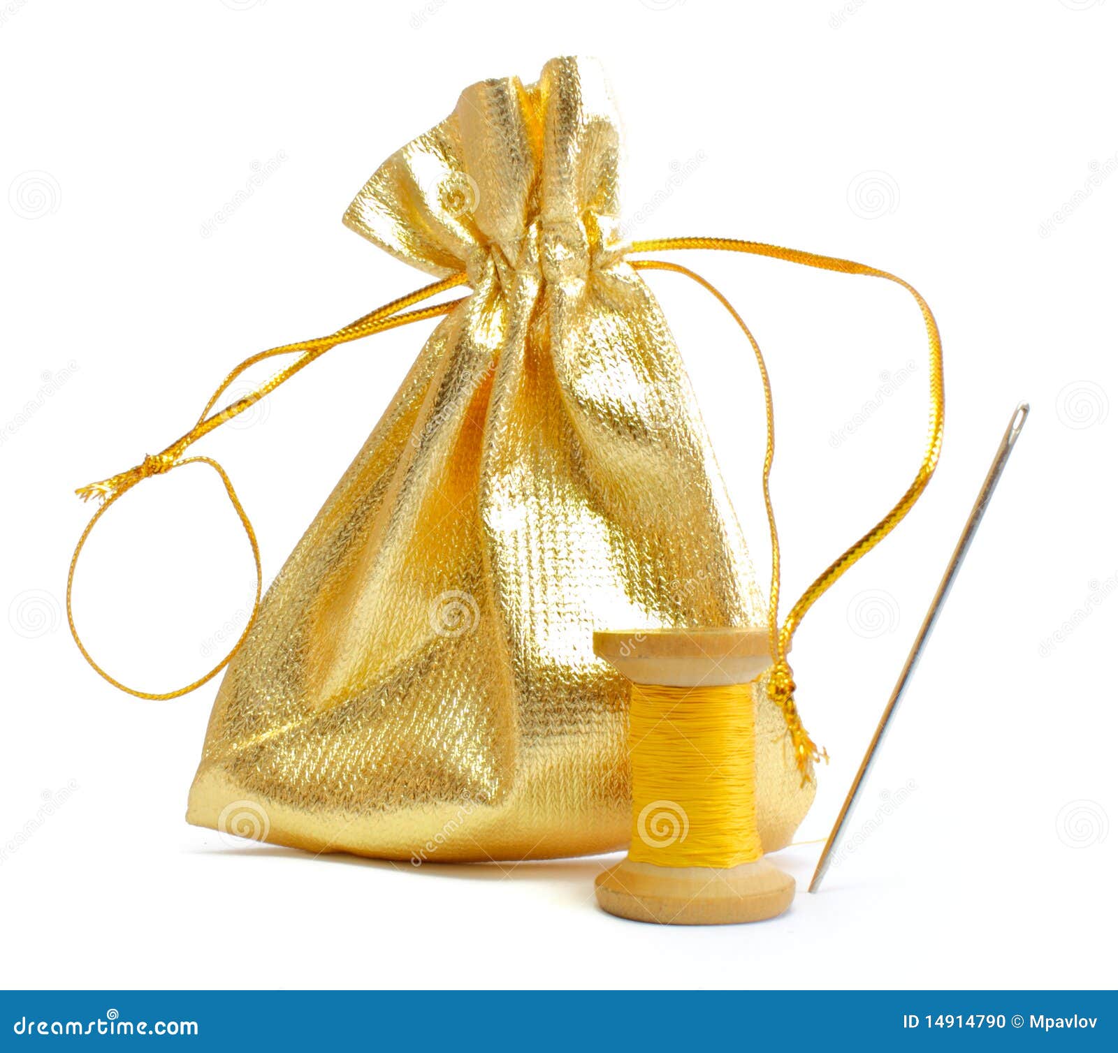 Needle and thread with bag stock photo. Image of craft - 14914790