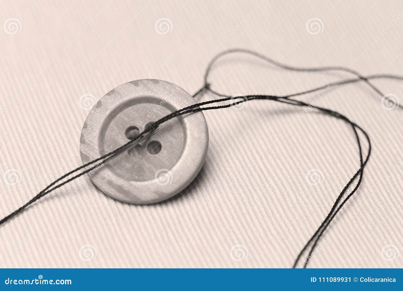 Needle and Thread, White Background Stock Image - Image of sewing ...