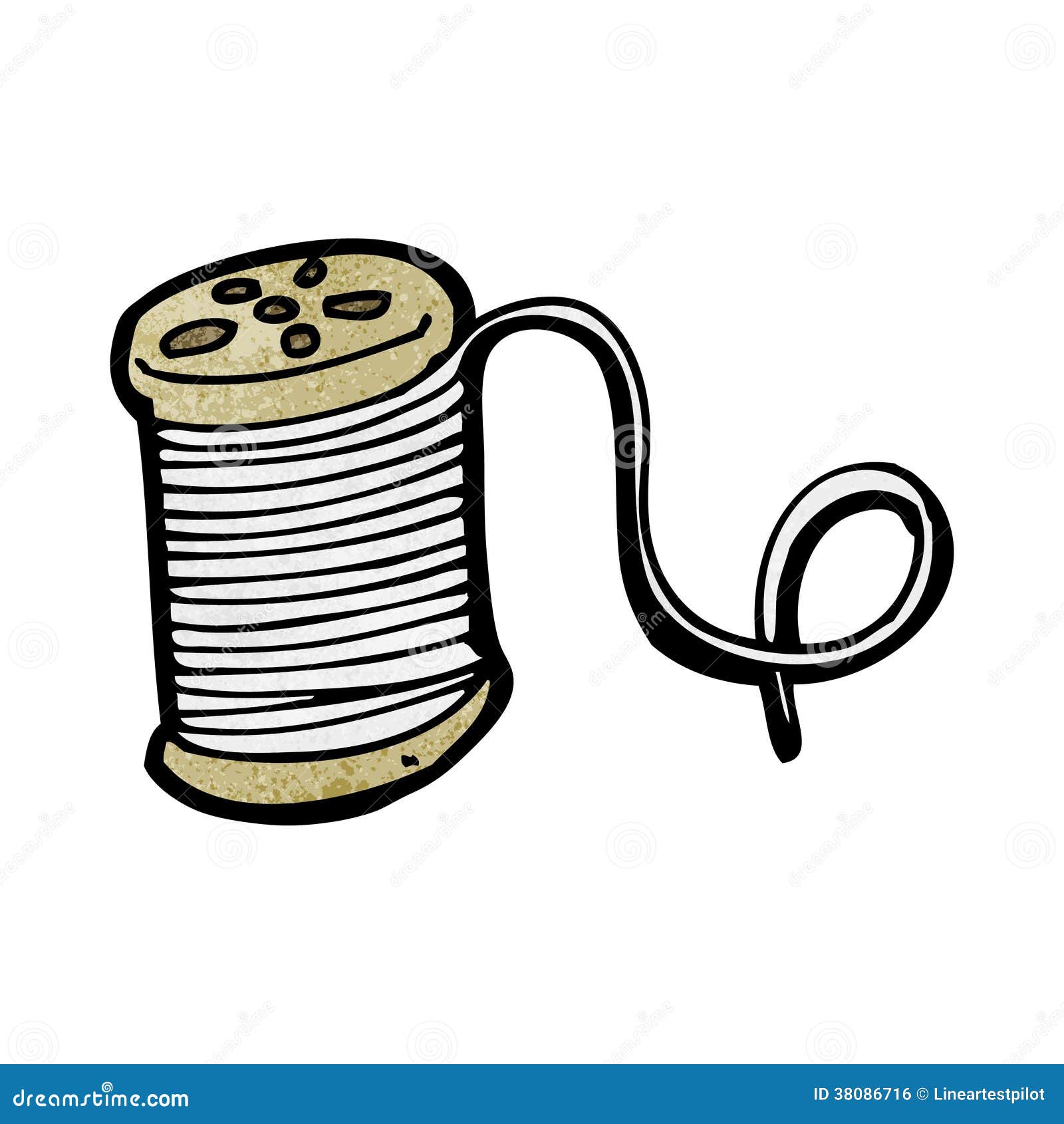 Needle and thread cartoon stock vector. Illustration of cute - 38086716