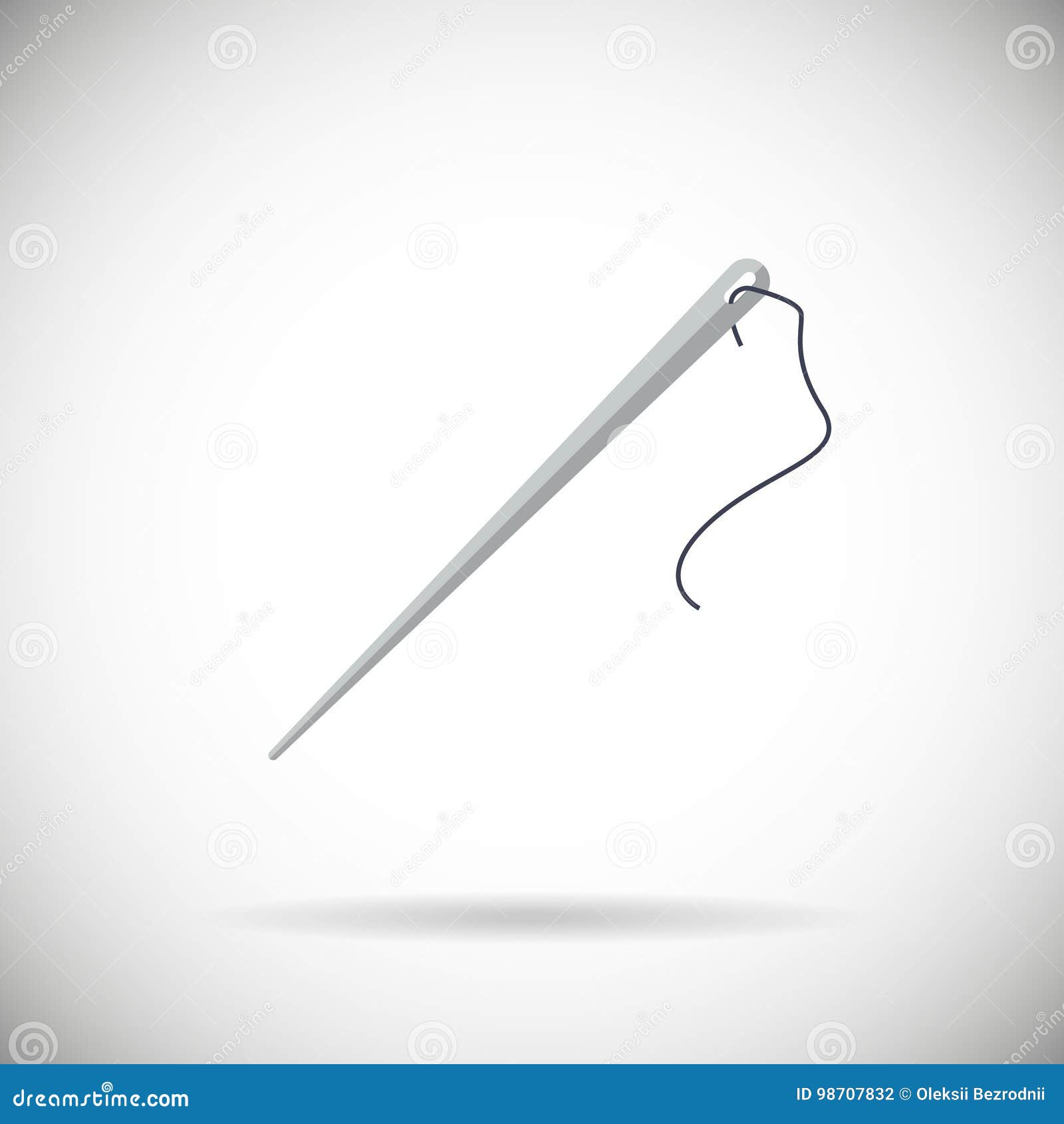 Needle and Thread Flat Icon Stock Vector - Illustration of surgery ...