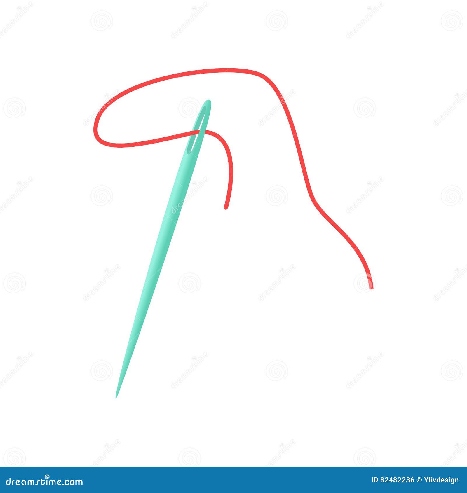 Needle and Thread Icon, Cartoon Style Stock Vector - Illustration of ...