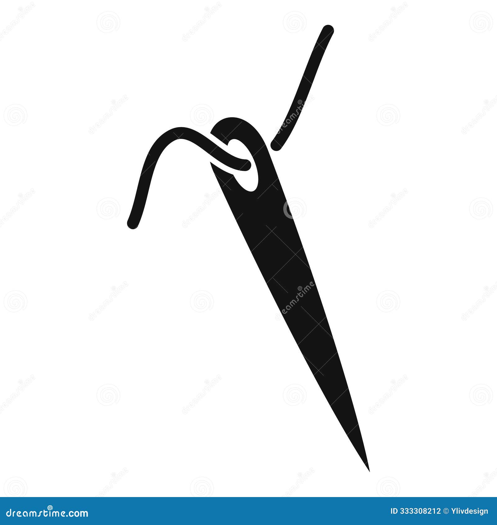 Needle and Thread Icon, Simple Style Stock Illustration - Illustration ...