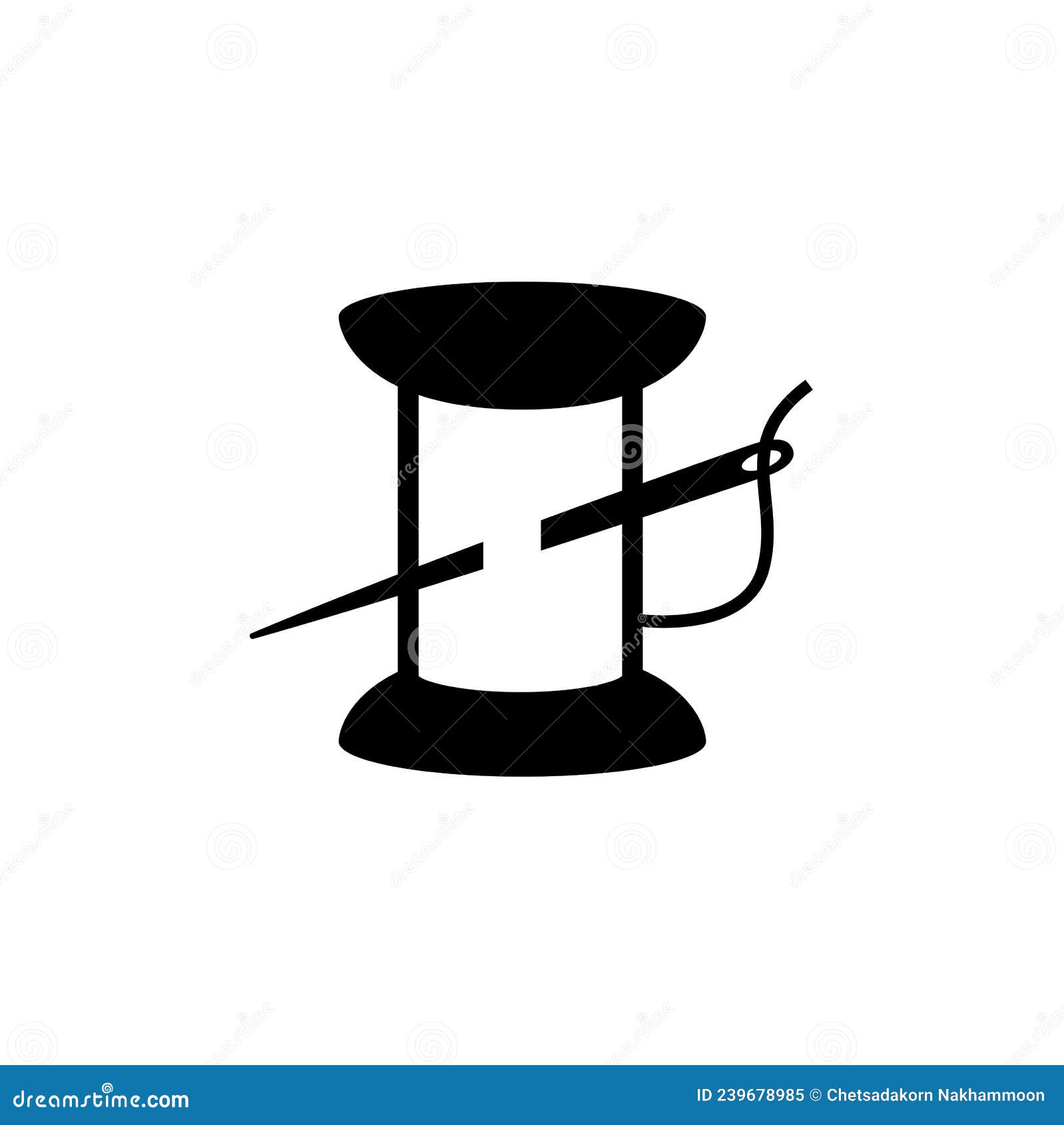 Needle and Thread Icon Vector Isolated on White Stock Vector ...