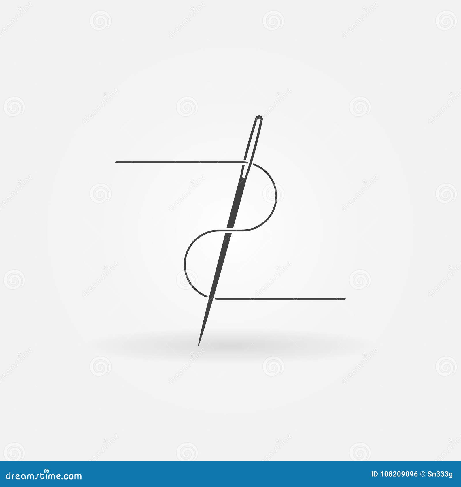Needle and Thread Vector Icon Stock Vector - Illustration of cloth ...