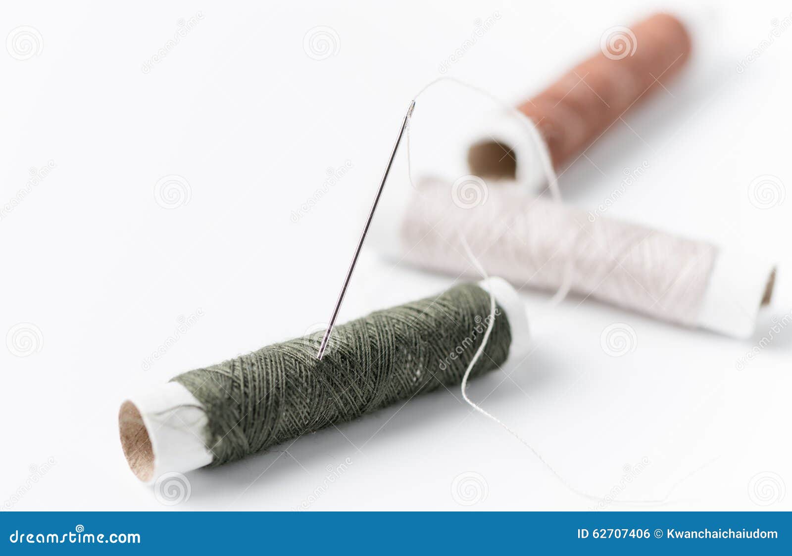 Needle and thread stock photo. Image of dressmaker, thimble - 62707406