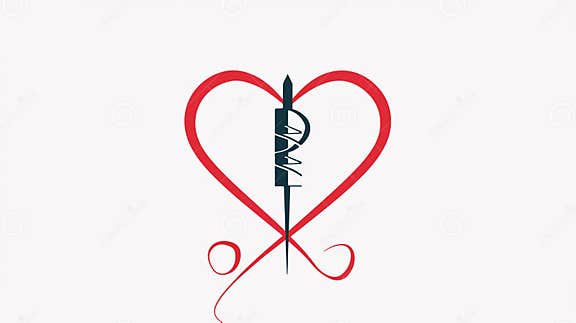 Needle and Thread Logo in Abstract Shape for Creative Designs Stock ...