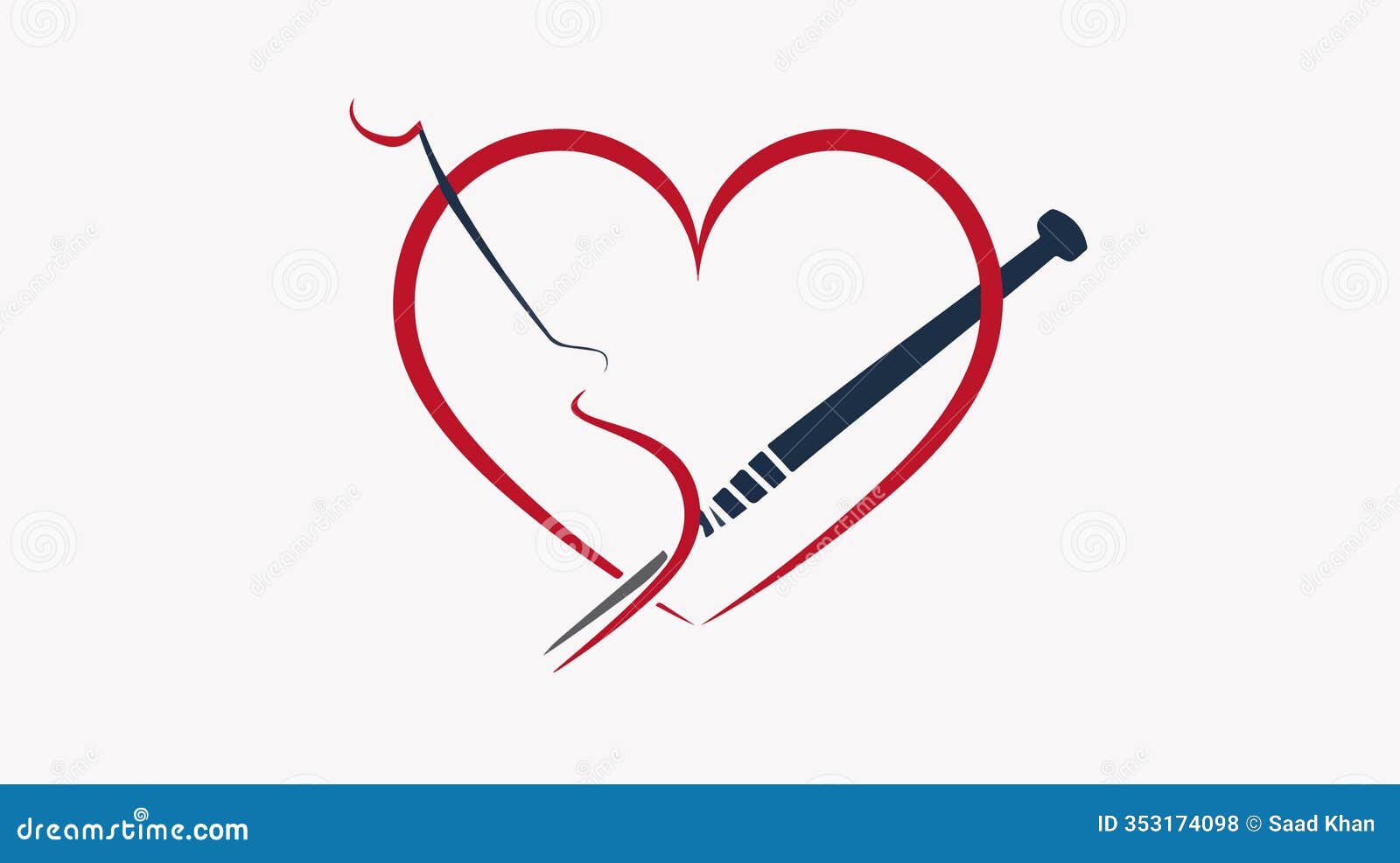 Needle and Thread Logo in Abstract Shape for Creative Designs Stock ...