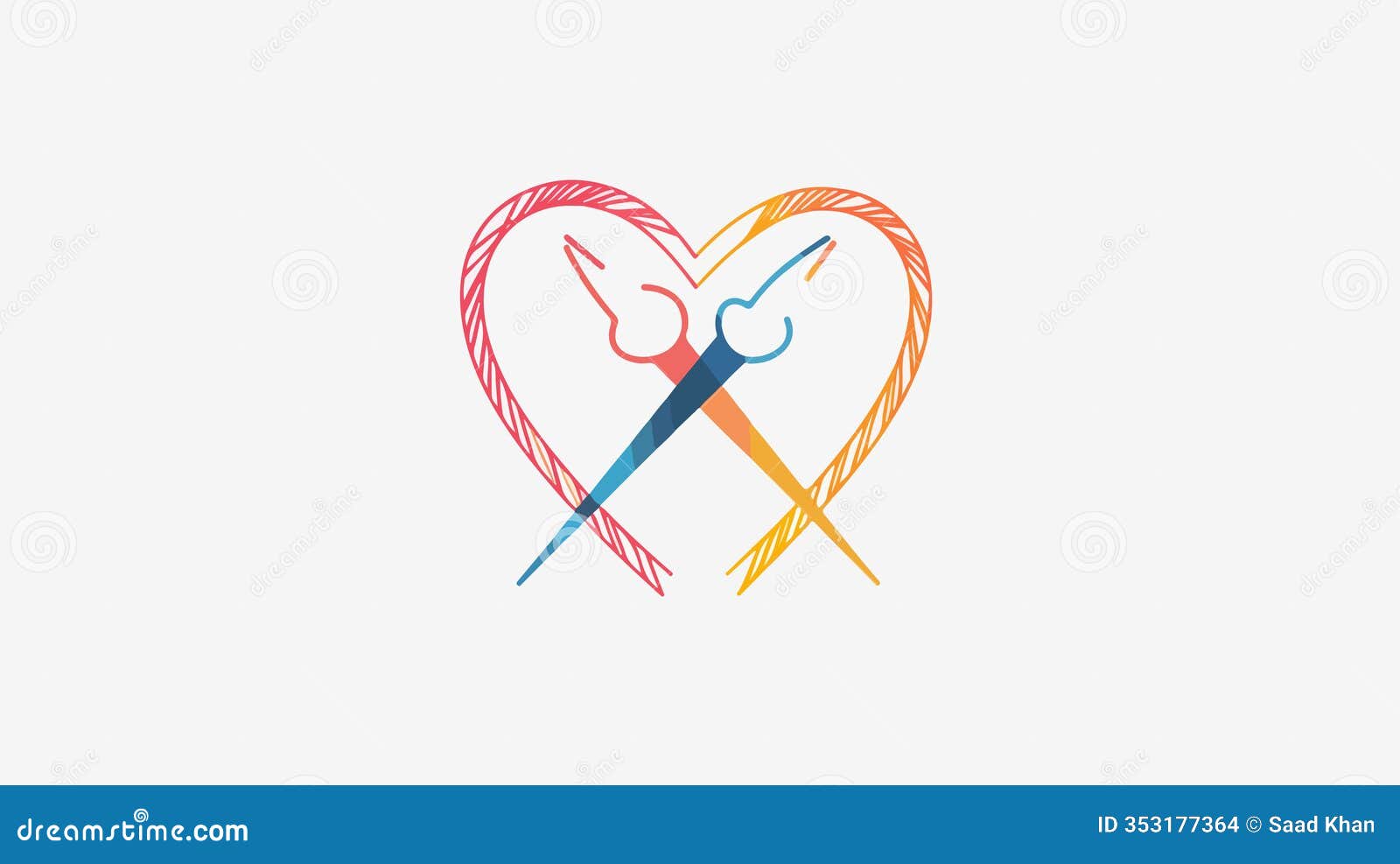 Needle and Thread Logo in Abstract Shape for Creative Designs Stock ...