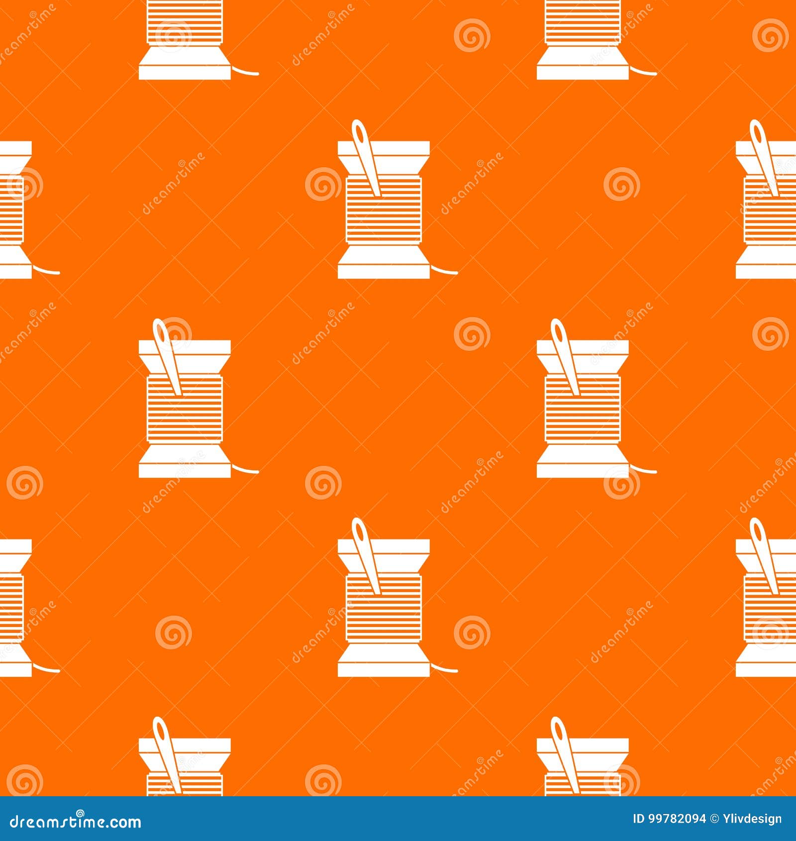 Needle and Thread Pattern Seamless Stock Vector - Illustration of ...