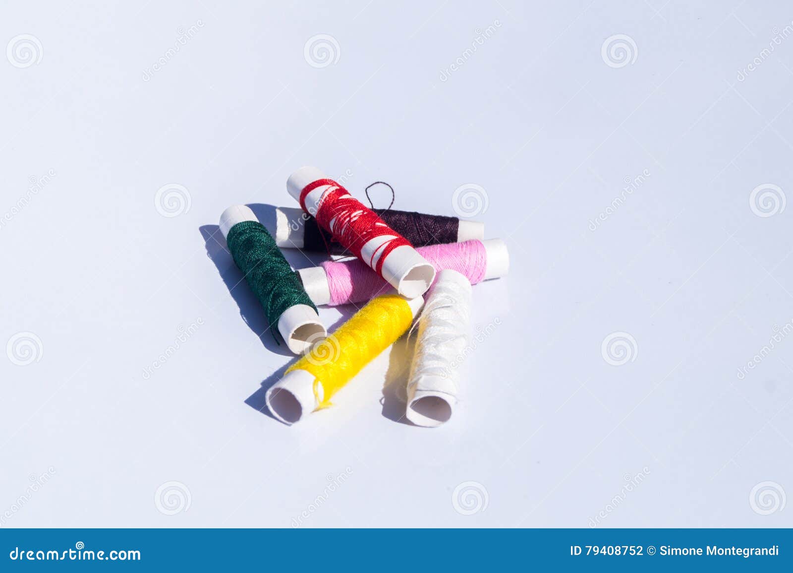 Needle, Thread and Scissors, Sewing Items Stock Photo - Image of macro ...